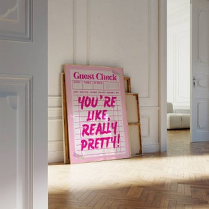 GUEST CHECK Reciept, You're Like Really Pretty, Dorm Decor, Funky Retro ...