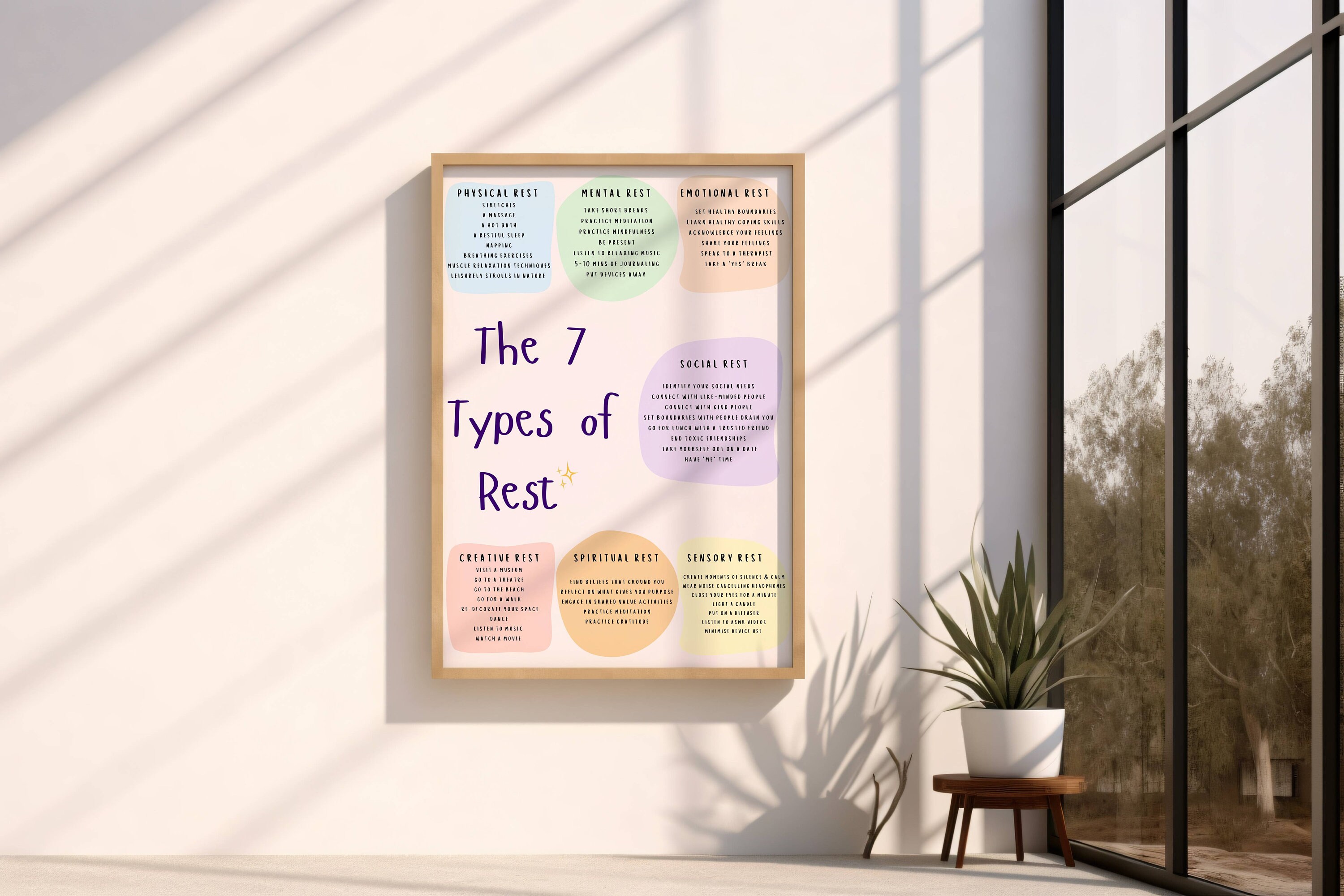 7 TYPES OF REST Therapy Office Art Therapy Techniques - Etsy