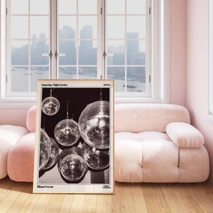 Disco Print, Disco Poster, Trendy Wall Art, Preppy Bar Cart Art, Disco ...