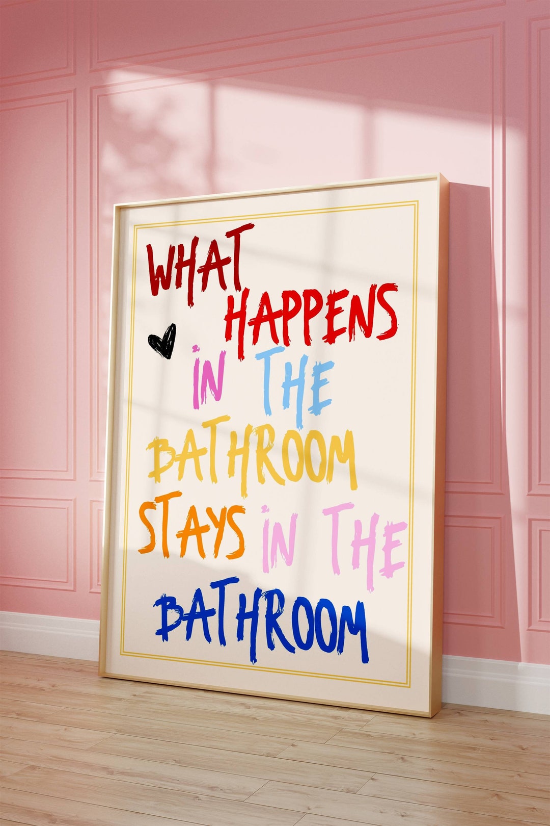 Trendy Preppy Bathroom Wall Decor, Maximalist Bathroom Posters, Funky ...