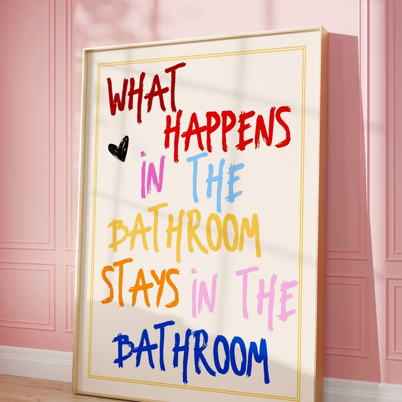 Bathroom Poster - Etsy