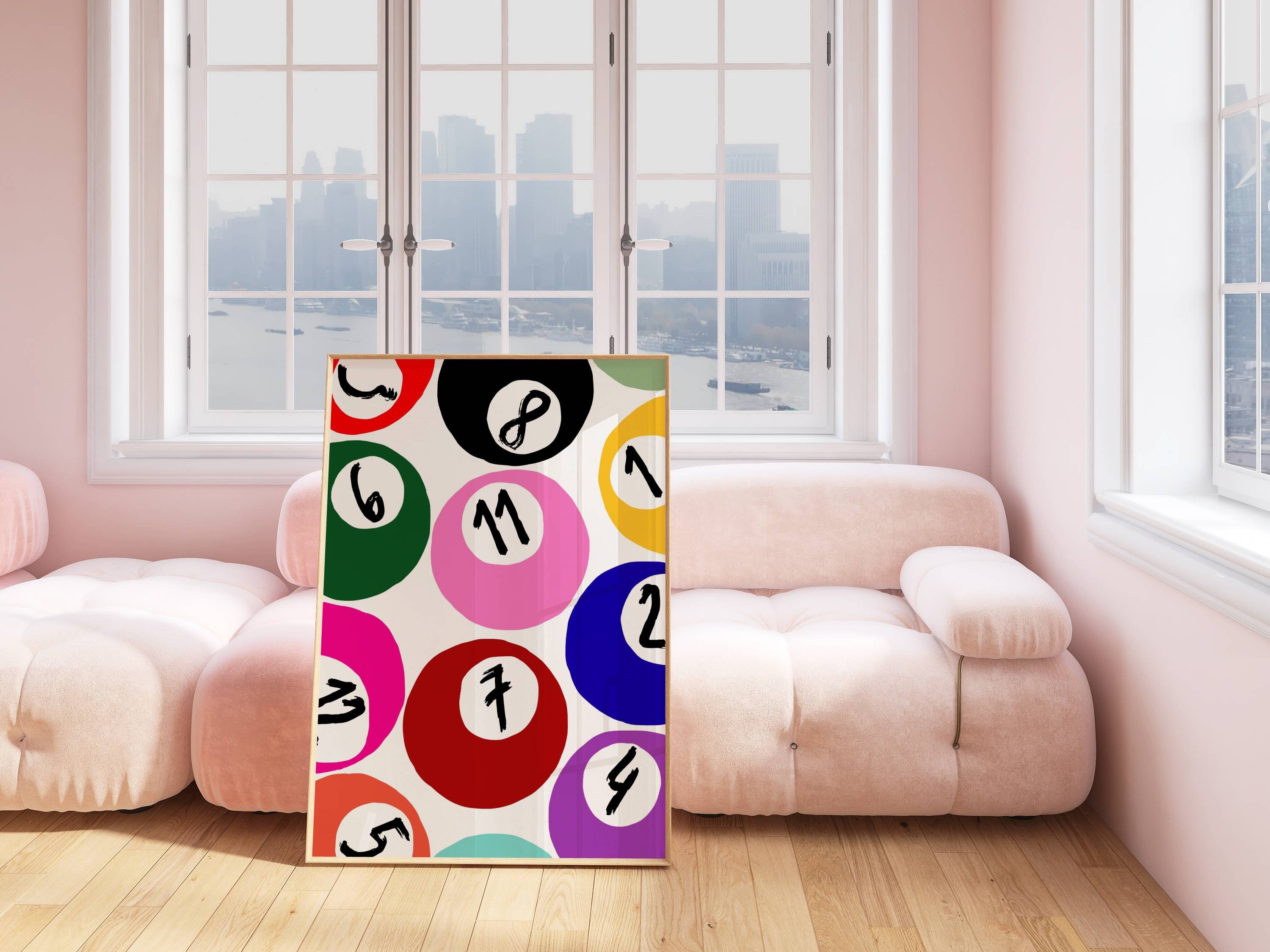 Pool Balls Poster, Billiards Poster, Feeling Lucky 8 Ball Art Print ...