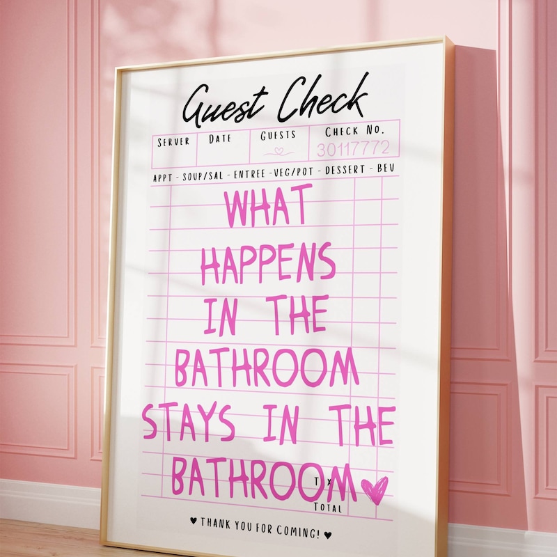 Bathroom Poster - Etsy
