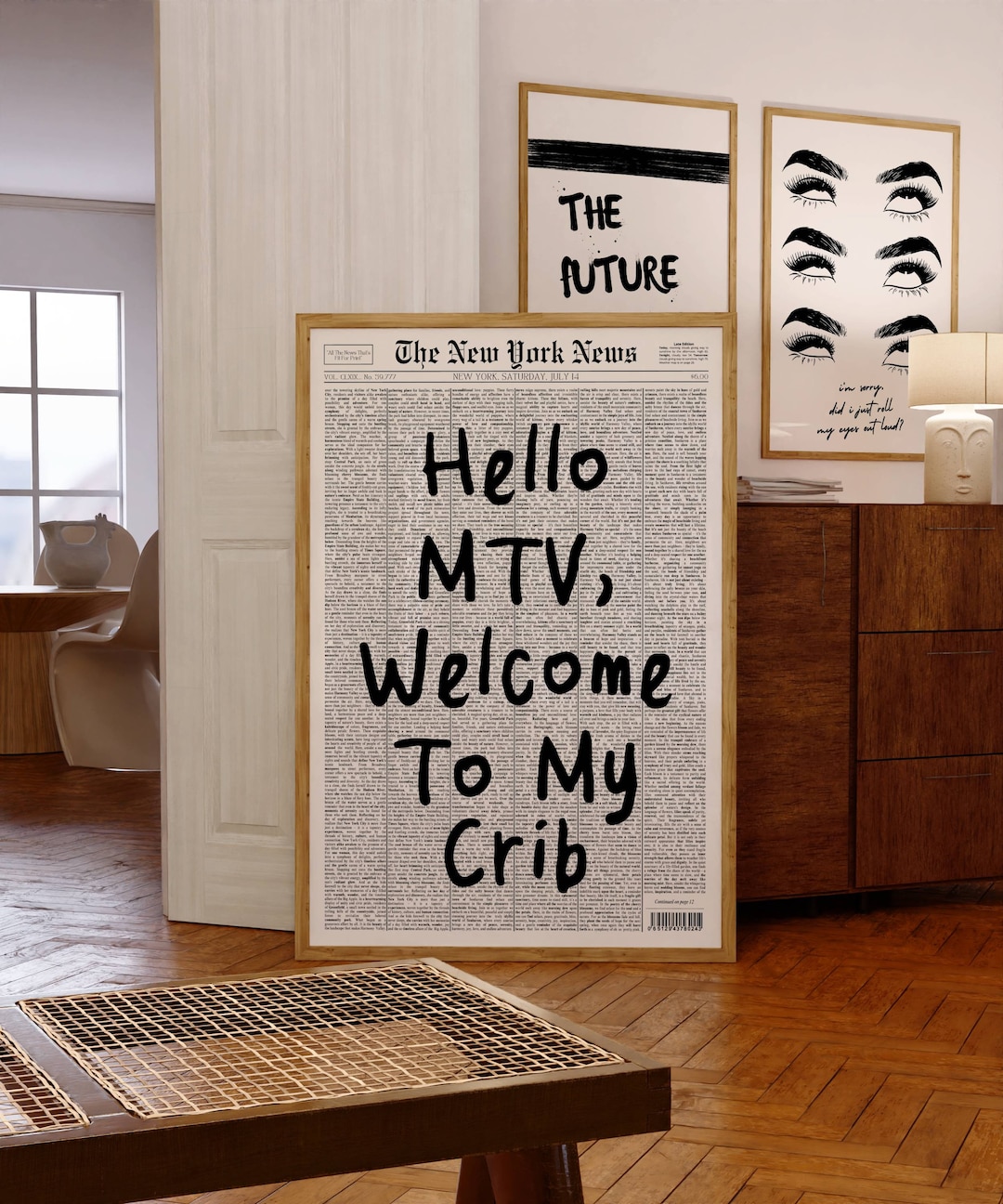 Hi MTV Poster, Welcome to My Crib Print, Newspaper Headline Poster ...