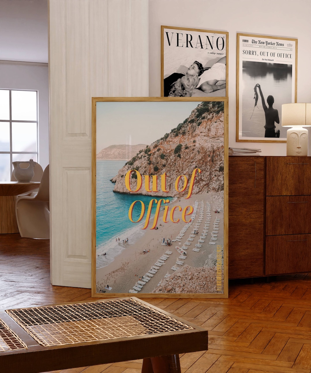 Out of Office Poster, Retro 70s Wall Print, Aesthetic Beach Print, Boat ...