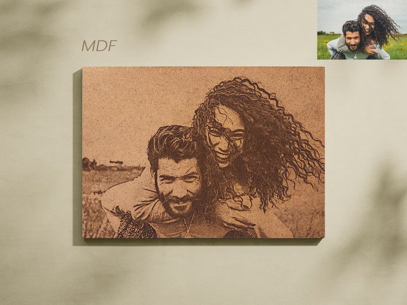 Custom Engraved Wood Photo Gift for Her Gift for Him Anniversary Gift ...