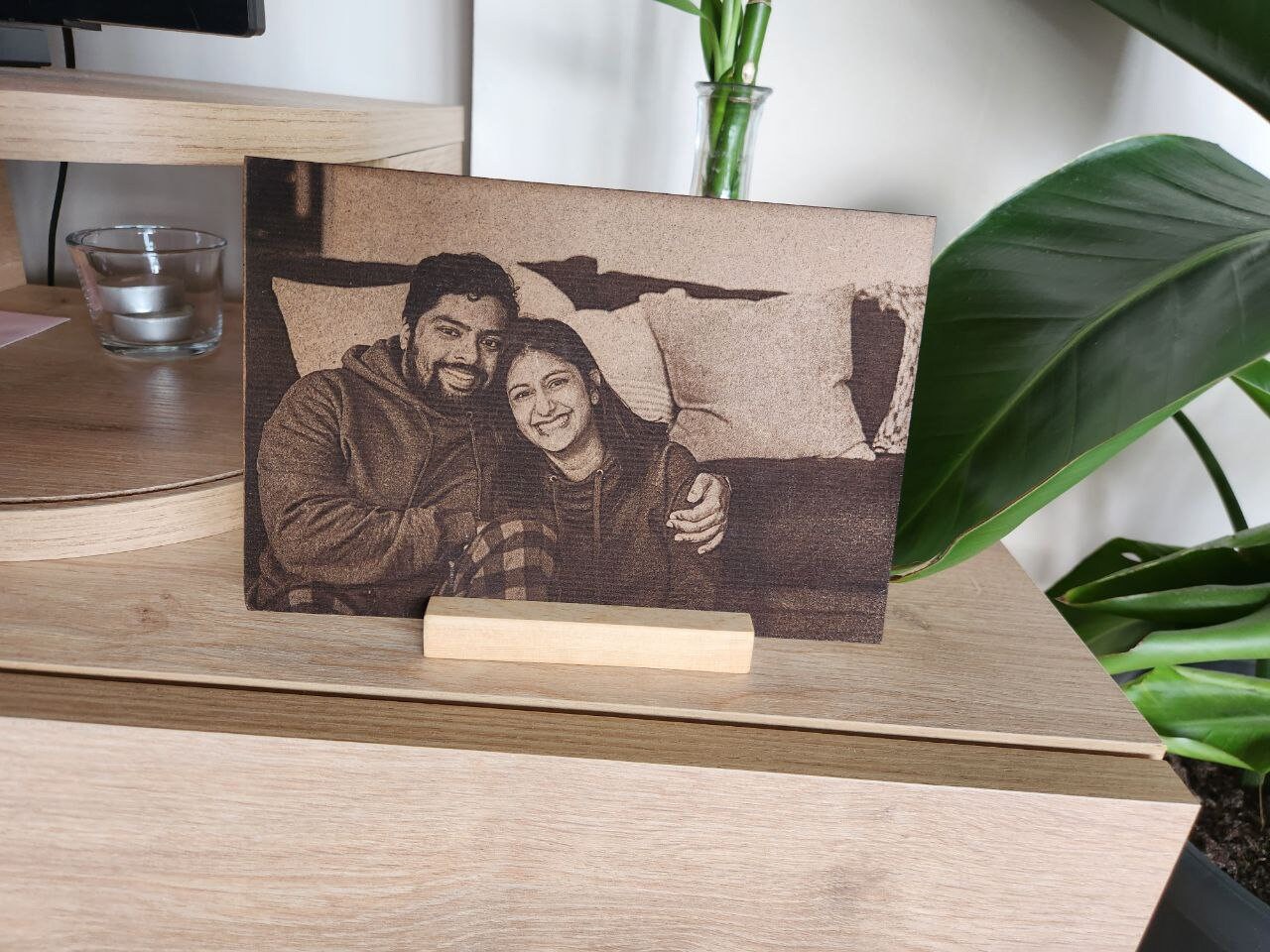 Custom Engraved Wood Photo Gift for Her Gift for Him Anniversary Gift ...