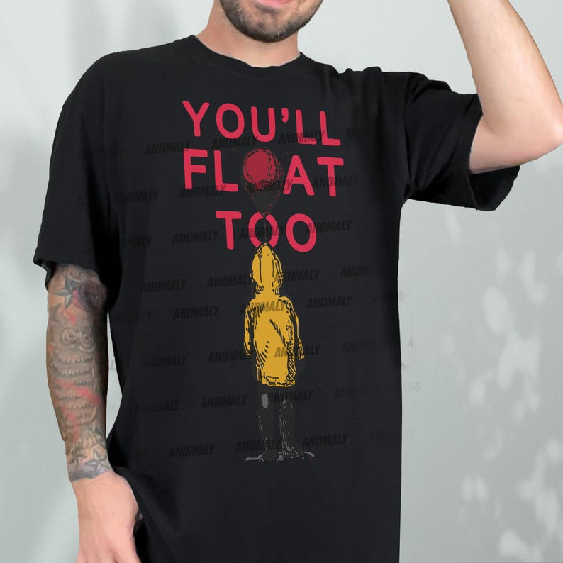 You'll Float Too Graphic T-shirt: Georgie Balloon Tee, Horror Fans Love ...