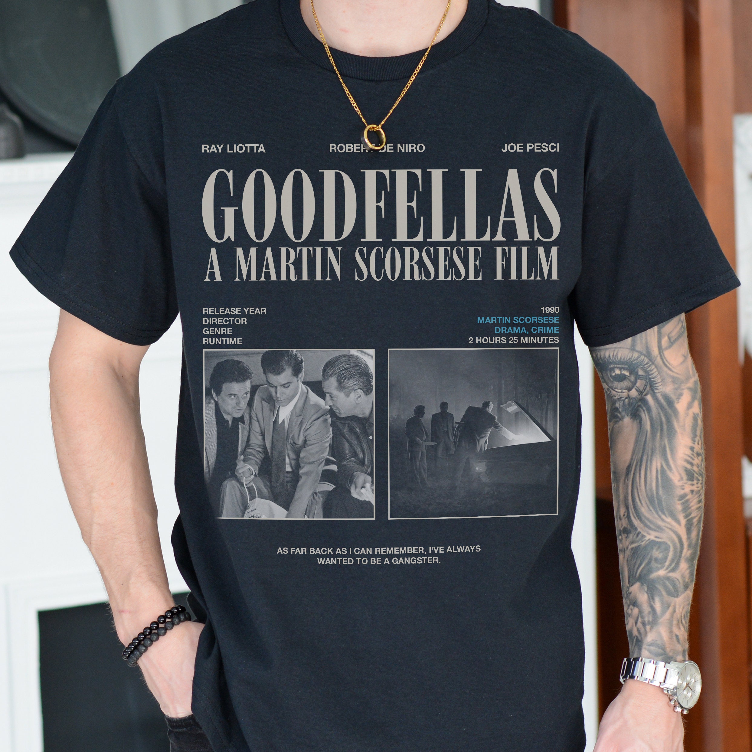 Goodfellas Movie T-shirt, Retro Martin Scorcese Gangster Mafia Film ...