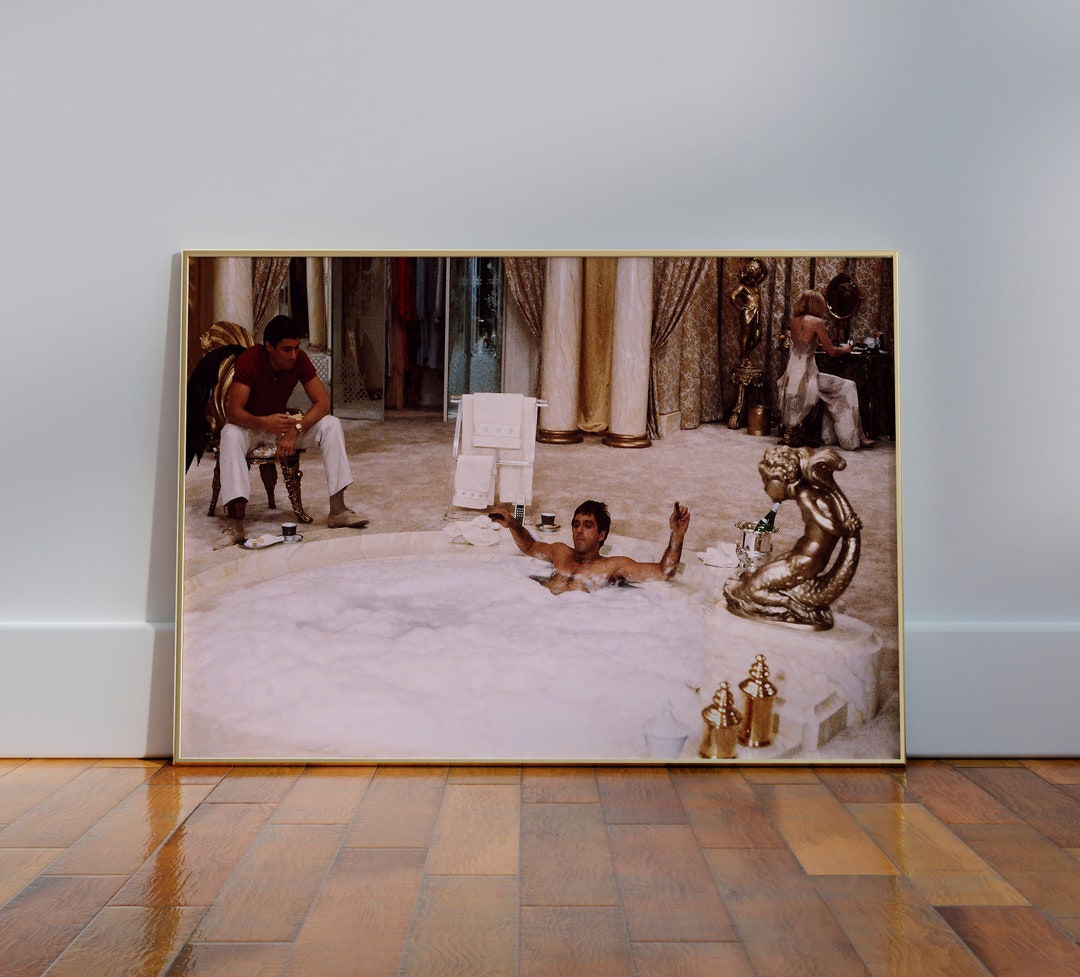 Scarface Movie Bathroom Wall Art Pister, Funny 80s Gangster Movie ...