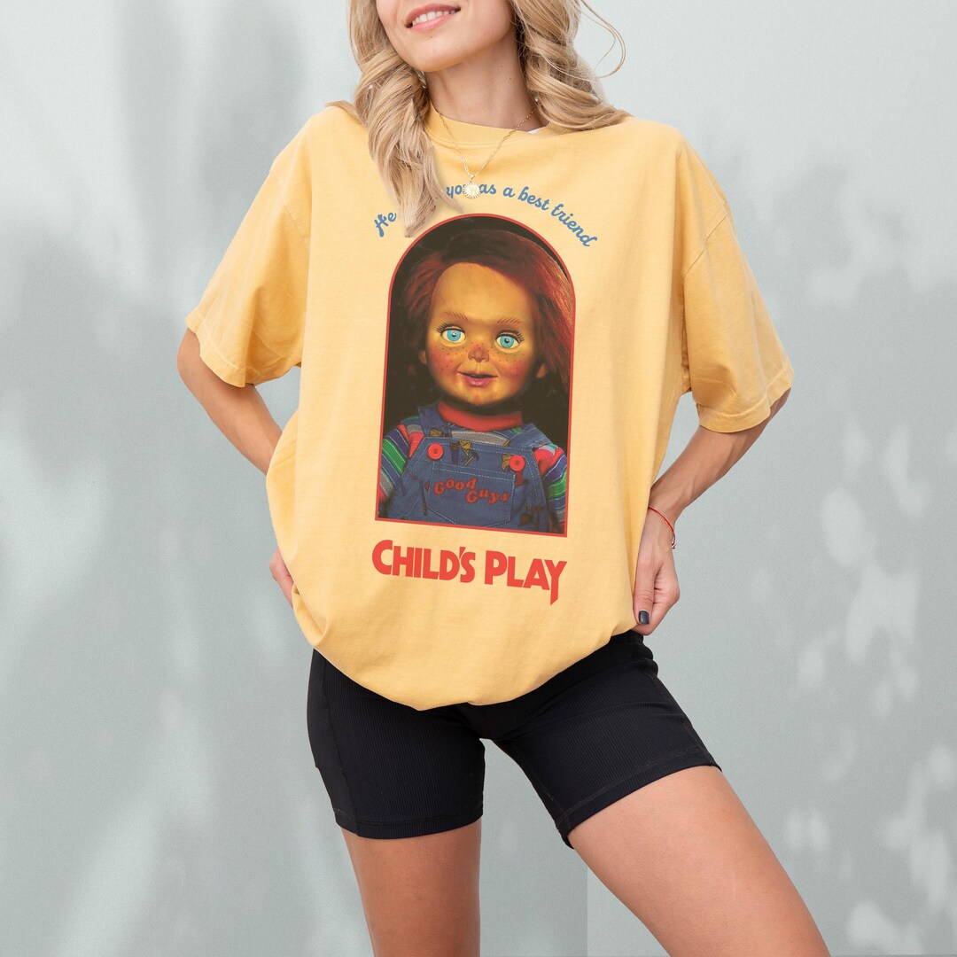 Chucky Doll T-shirt, Heavyweight Unisex Childs Play Good Guys Chucky ...