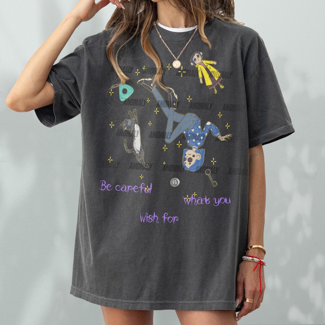 Cute Animated Horror Movie T-shirt, Unisex Doll Graphic Tee, Doll Cat ...