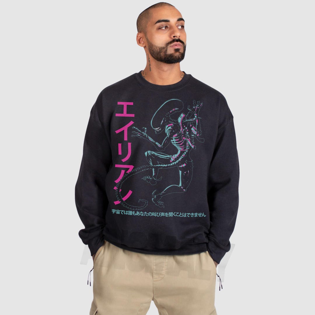 Alien Xenomorph Sweatshirt, Sci-fi Horror Movie Inspired Japanese ...