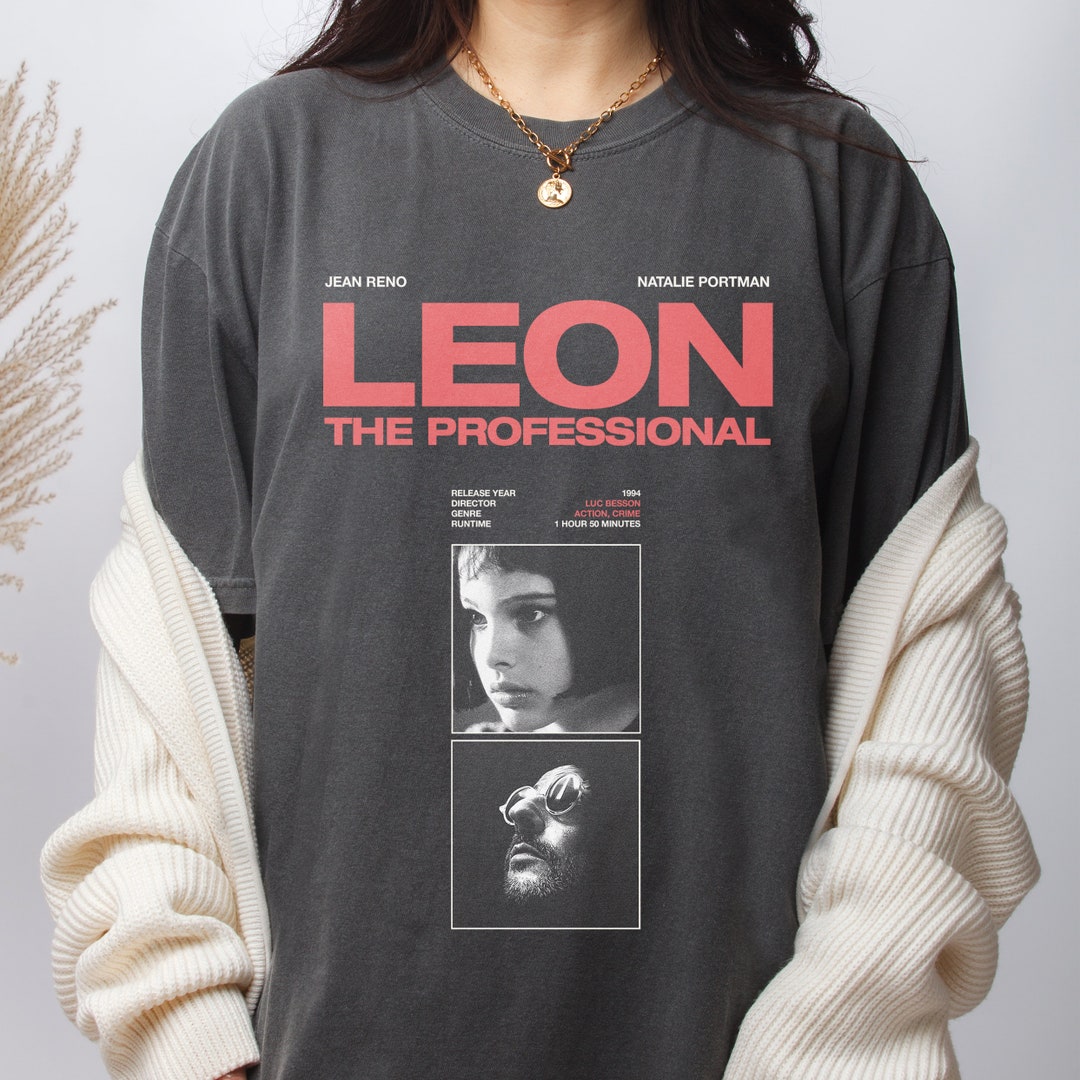 Leon the Professional T-shirt, Vintage Classic Movie Heavyweight Faded ...