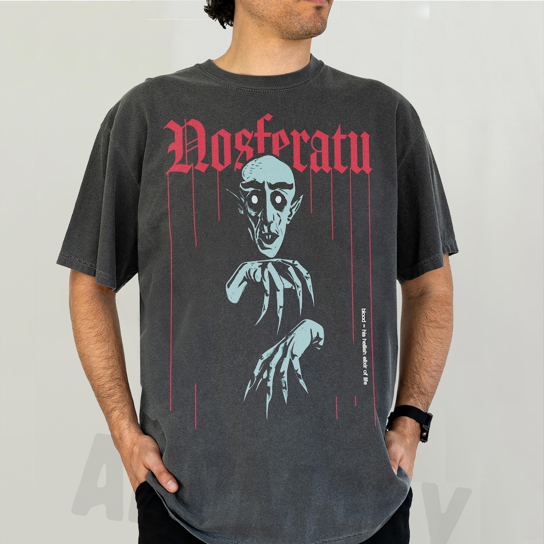Nosferatu Graphic Tee Shirt, Retro Old School Vampire Horror Movie T ...