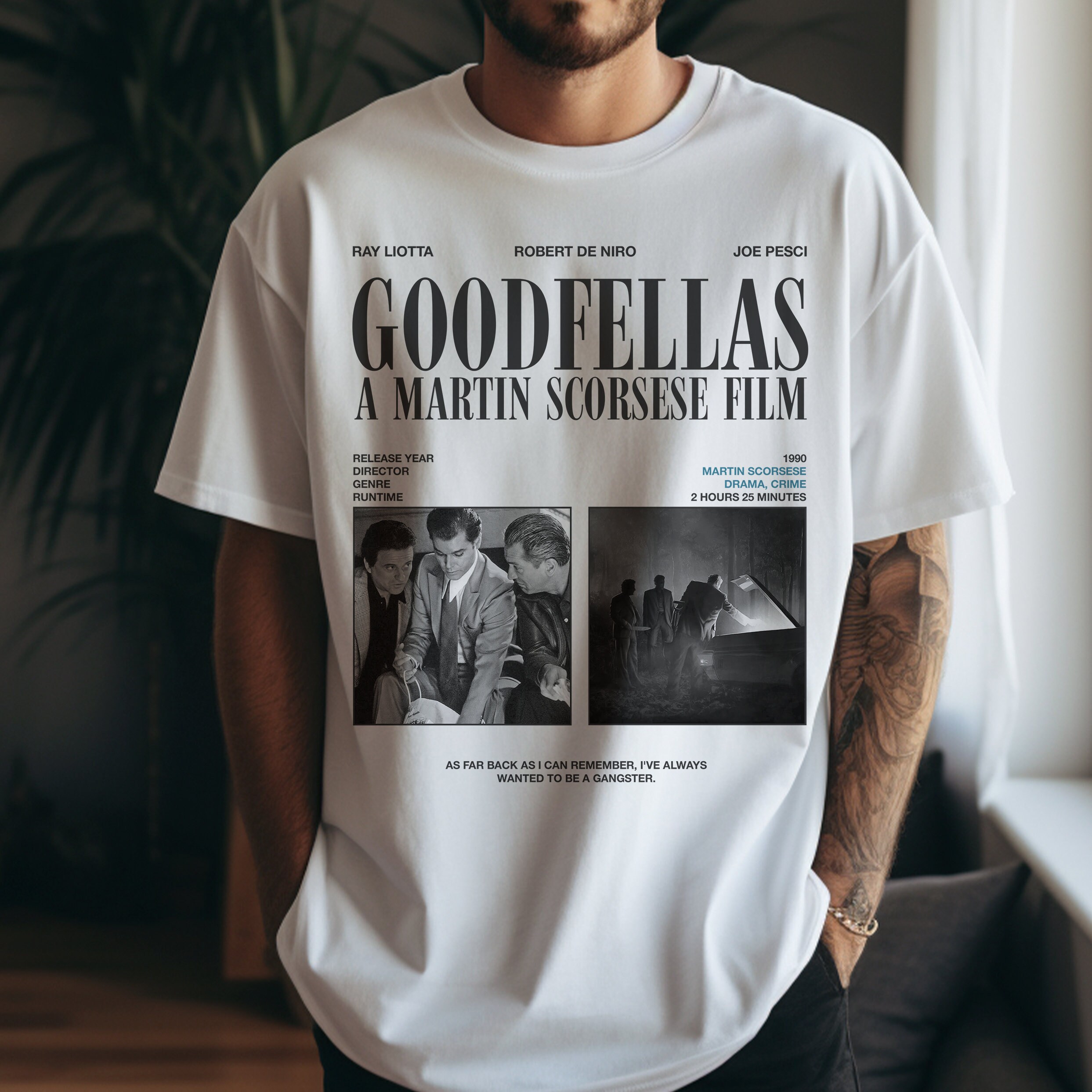 Goodfellas Movie T-shirt, Retro Martin Scorcese Gangster Mafia Film ...