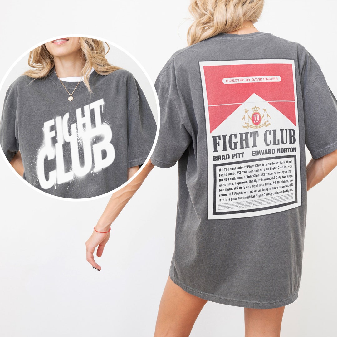 Fight Club Movie Shirt, Front Back Retro David Fincher Fight Club ...