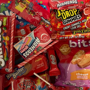 Small Red Snack Box — Snack Box — Red Mystery Snack Box - Etsy