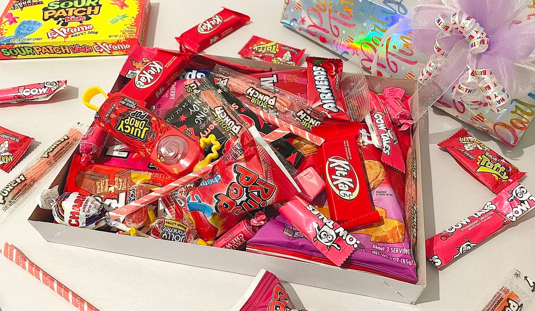 Small Red Snack Box — Snack Box — Red Mystery Snack Box - Etsy