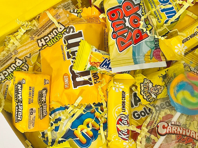 Small Yellow Snack Box Snack Box Yellow Mystery Snack Box - Etsy