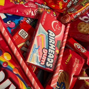 Small Red Snack Box — Snack Box — Red Mystery Snack Box - Etsy