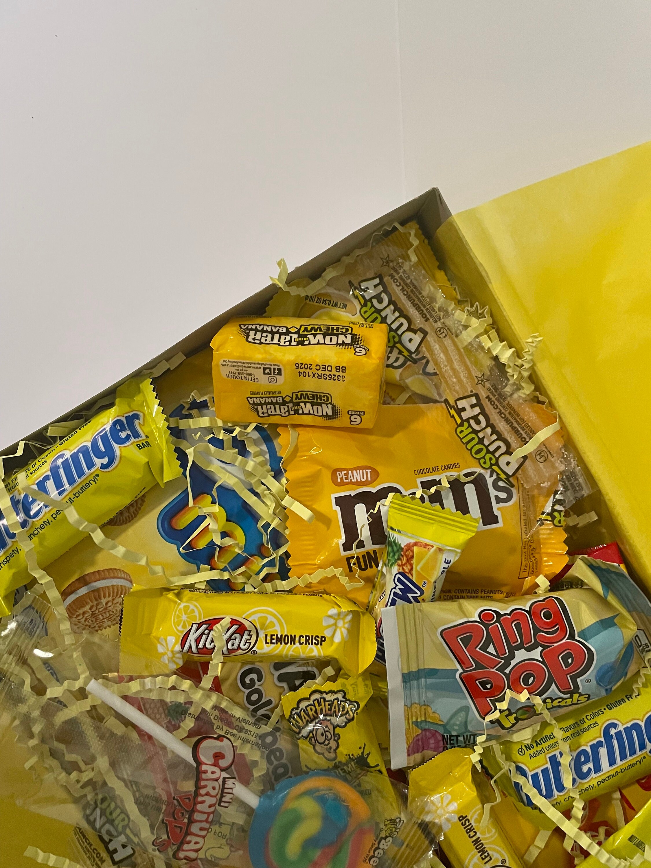 Small Yellow Snack Box — Snack Box — Yellow Mystery Snack Box - Etsy