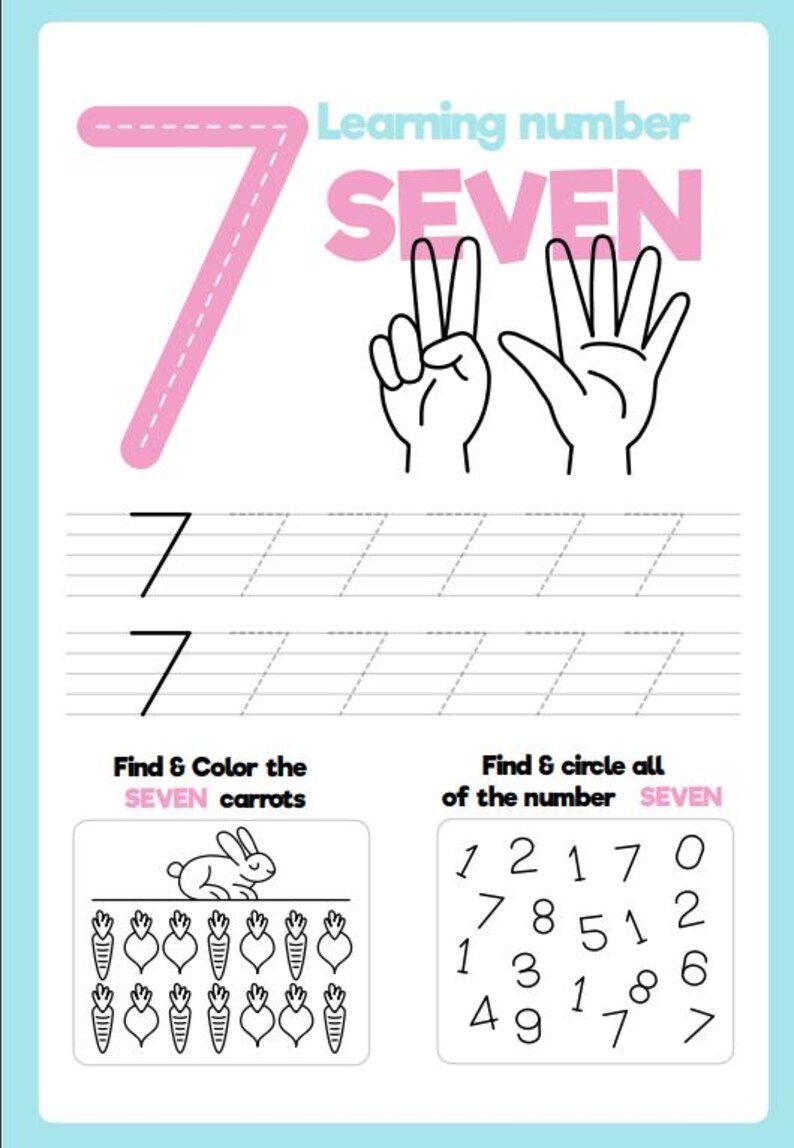 300 Printable PRESCHOOL Numbers and Counting for Kids Activities - Etsy