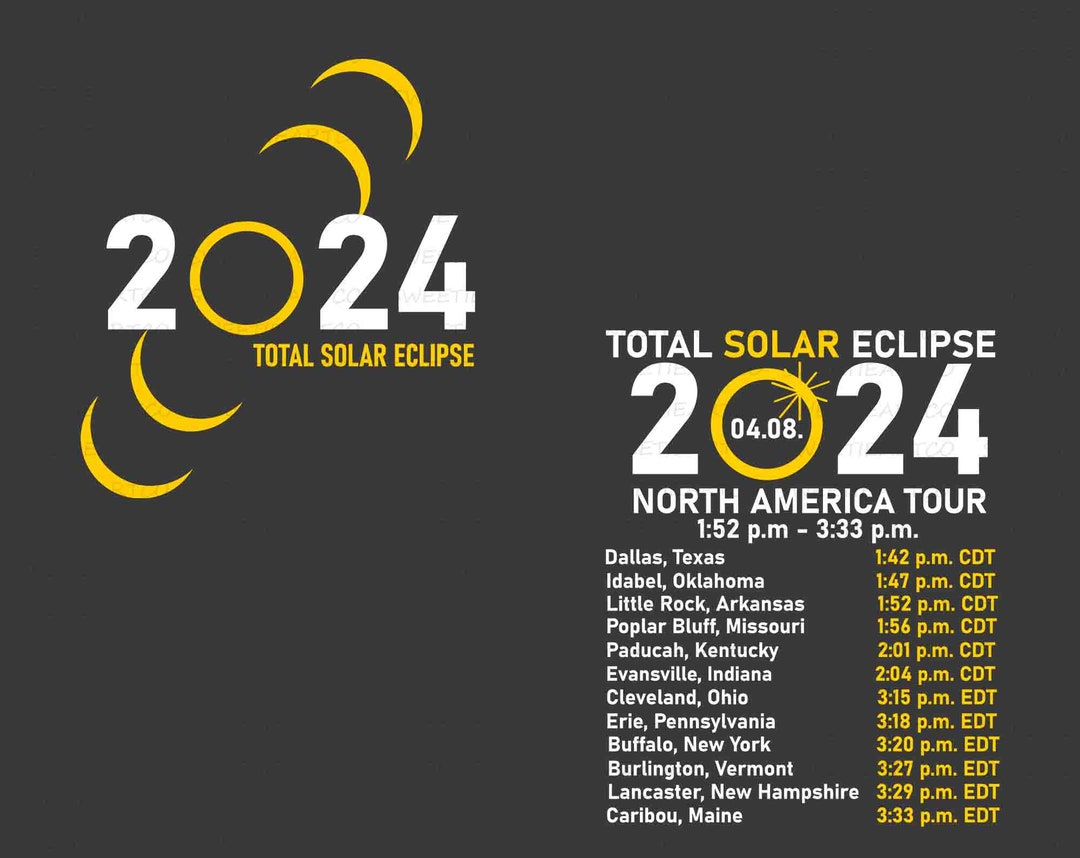 Bundle Solar Eclipse 4.08.24 SVG, Astronomy, Total Solar Eclipse Twice ...