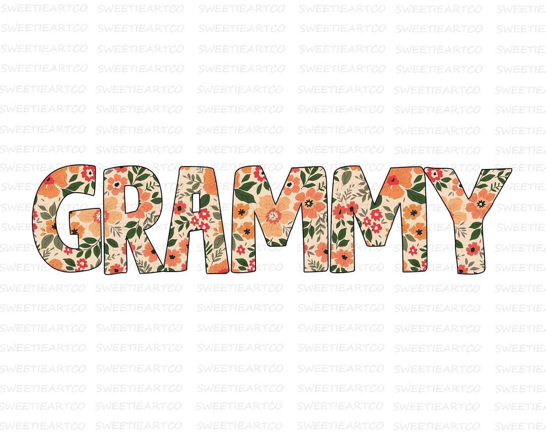 Grammy Floral PNG, Grammy Png, Grammy Shirt Design, Grammy Sublimation ...