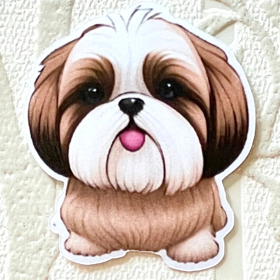 Shih Tzu Stickers Pack of 12 the Cutest Dog is Now Featured as - Etsy
