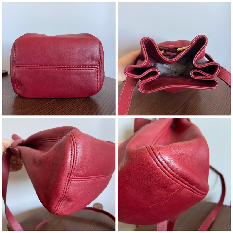 Coach Vintage Belted Pouch, Coach Soho 4156, Crossbody Bucket Bag, Red ...
