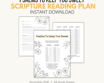 Psalms Bible Reading Plan, Checklist, & Coloring Pages - Etsy