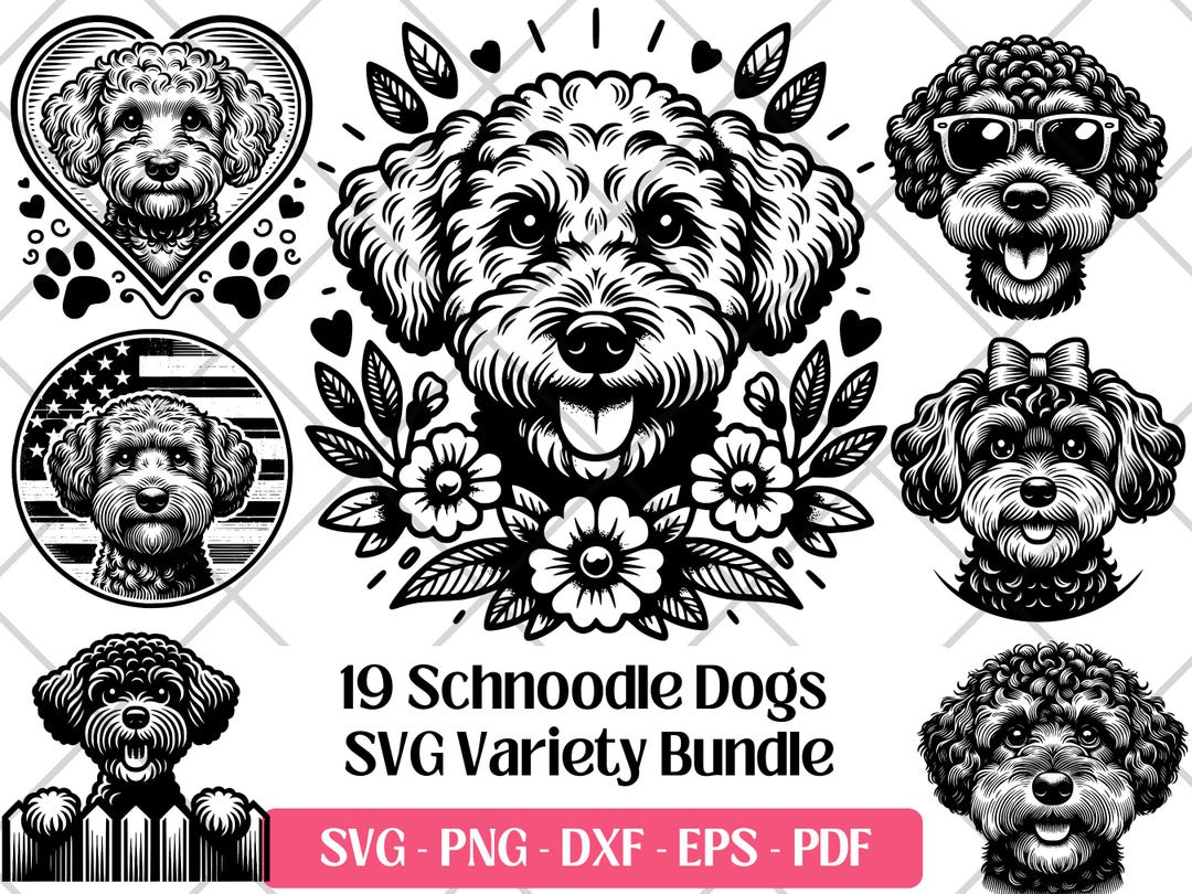 Schnoodle SVG Bundle, Vector, PNG, DXF, Eps, Pdf Cutting and Laser ...