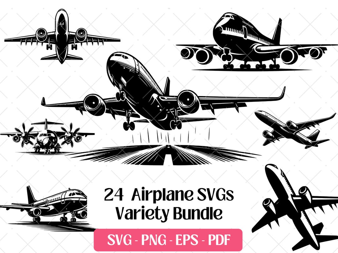 Airplane SVG Bundle · Cartoon Jet Aviation Travel Clipart PNG PDF ...