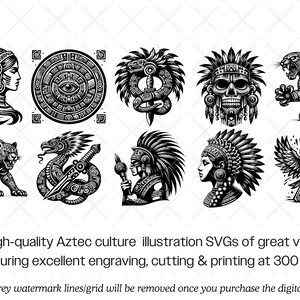 Aztec SVG Bundle, Tribal Native American Clipart Png, Laser Cutting ...