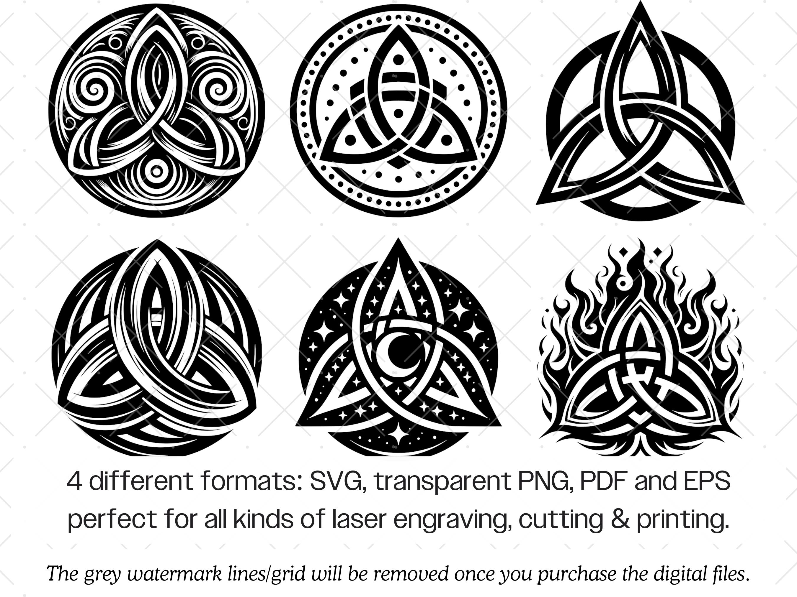 Triquetra SVG Bundle · Celtic Knot Trinity Symbol Irish Pagan Triquetra ...