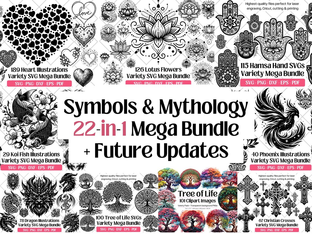 Sección de símbolos SVG Mega Bundle MÁS actualizaciones futuras ...