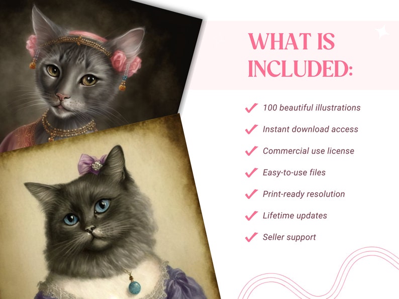 Vintage Cat Ephemera 100 Vintage Cat Portraits in Costumes - Etsy