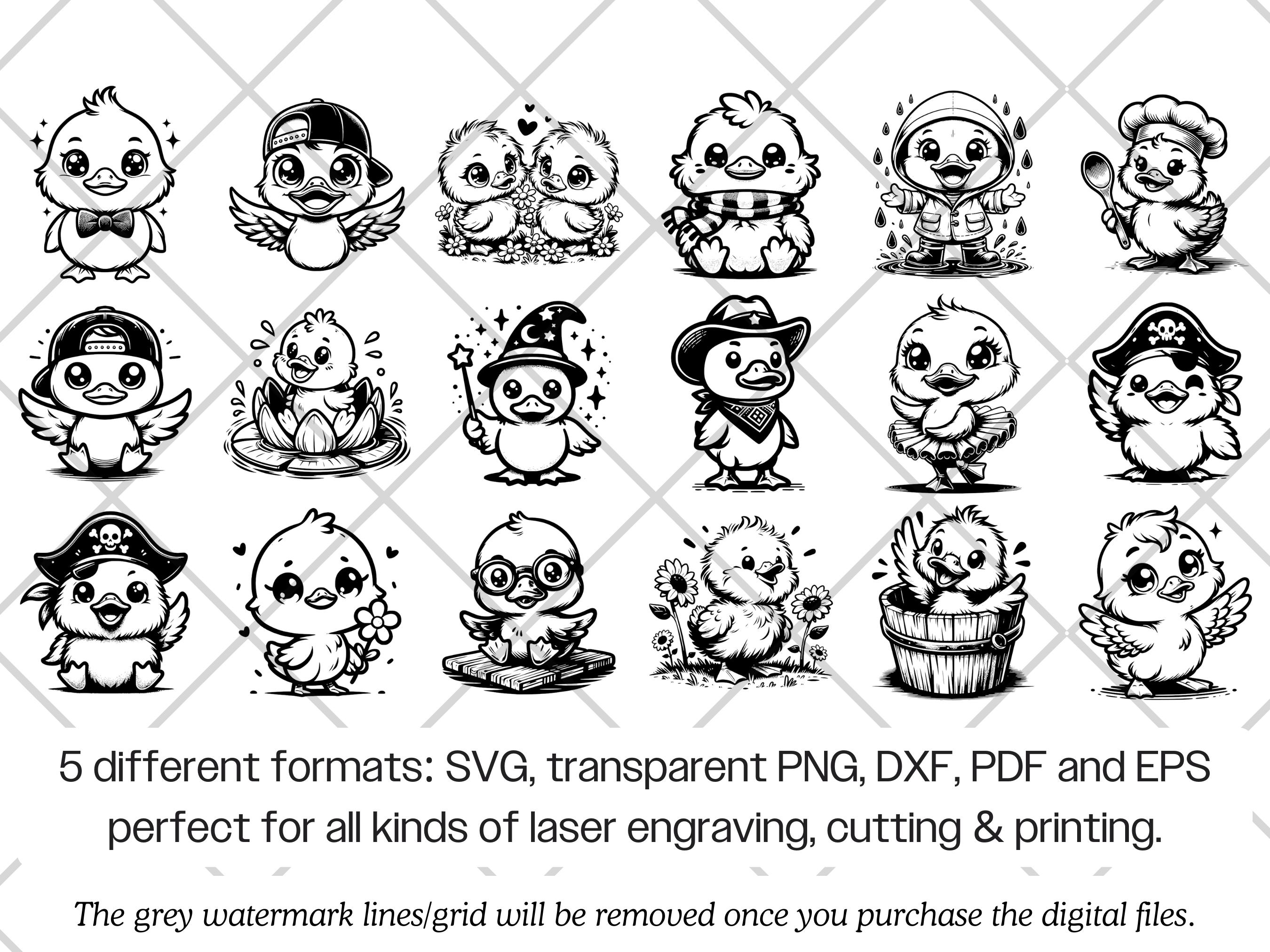 Duck SVG Bundle · Baby Duckling Whimsical Bird Clipart PNG PDF · Cricut ...