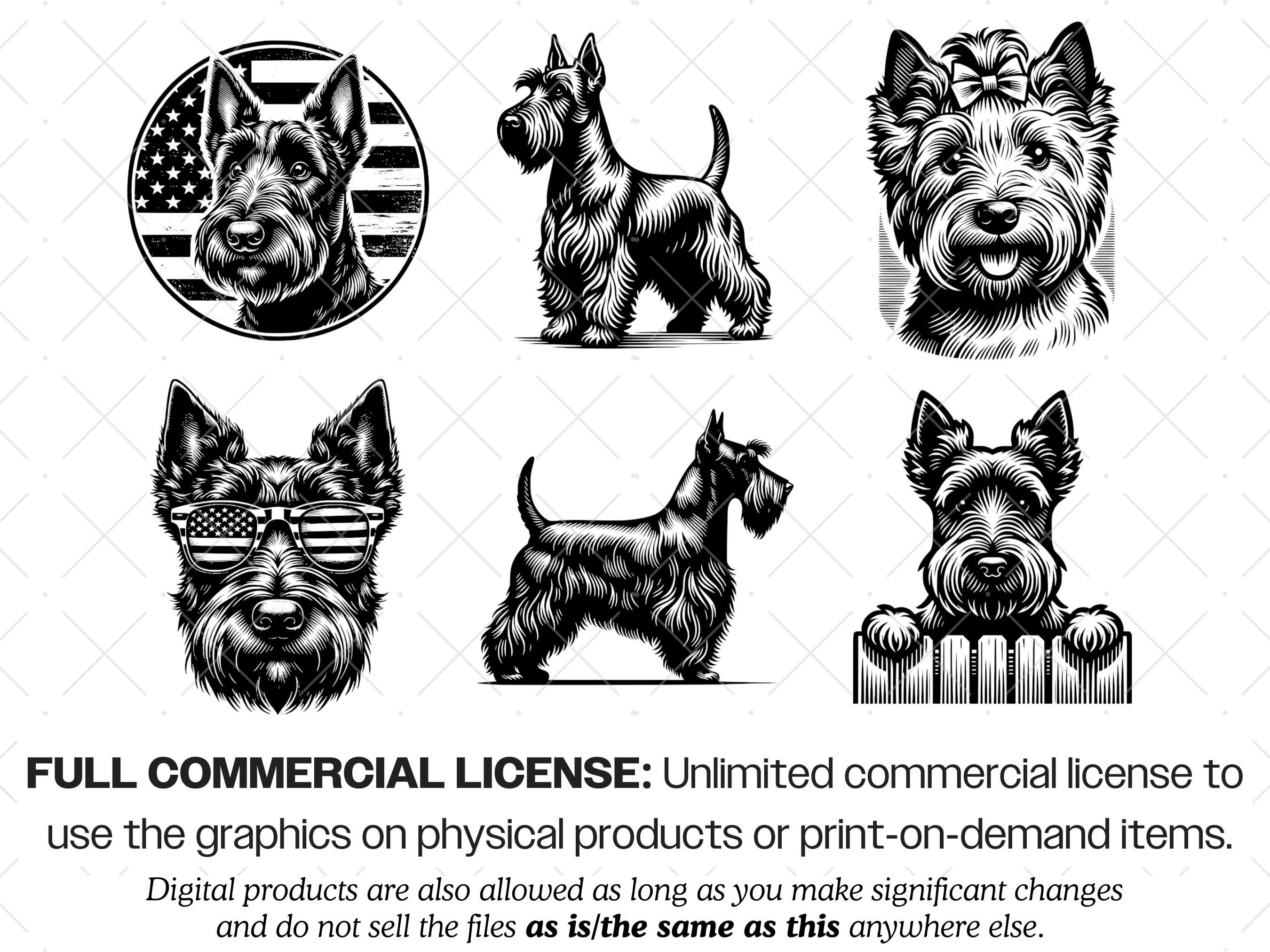 Scottish Terrier SVG Bundle Cutting Laser Engraving Files, Working Dog ...