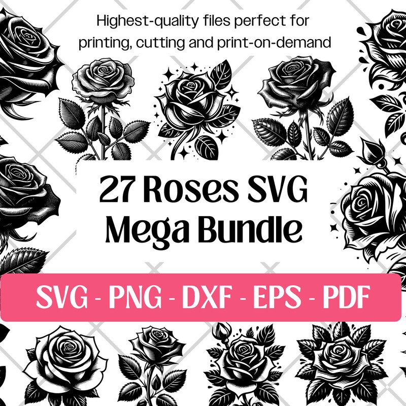 Rose Svg - Etsy