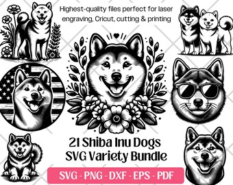 Shiba Inu SVG Bundle - Etsy