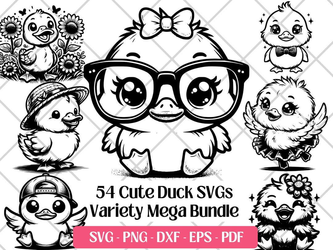 Duck SVG Bundle · Baby Duckling Whimsical Bird Clipart PNG · Cricut - Etsy