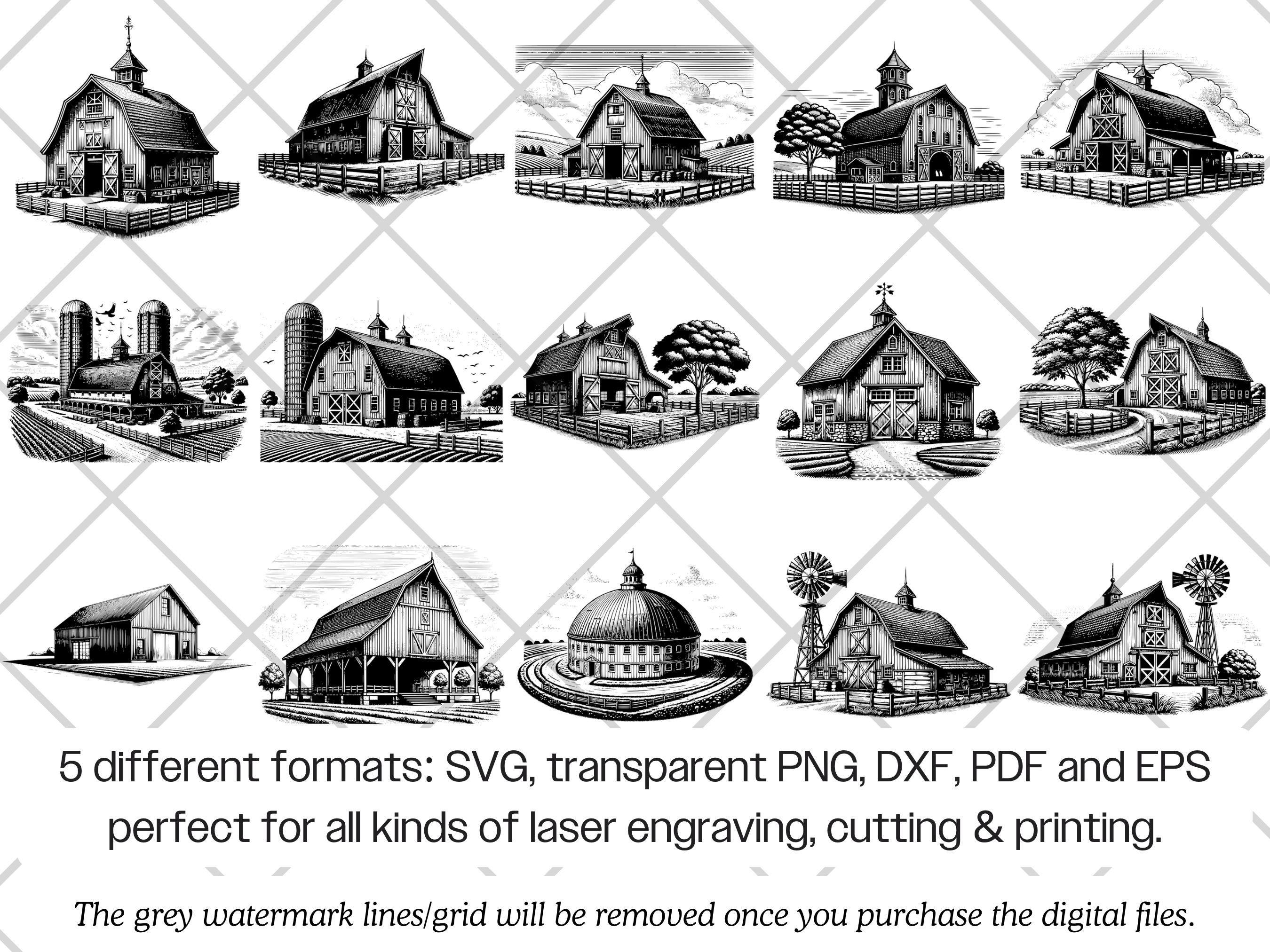 Farmhouse Barn SVG Bundle · Country Rural Farm Life Farmhouse Barn ...