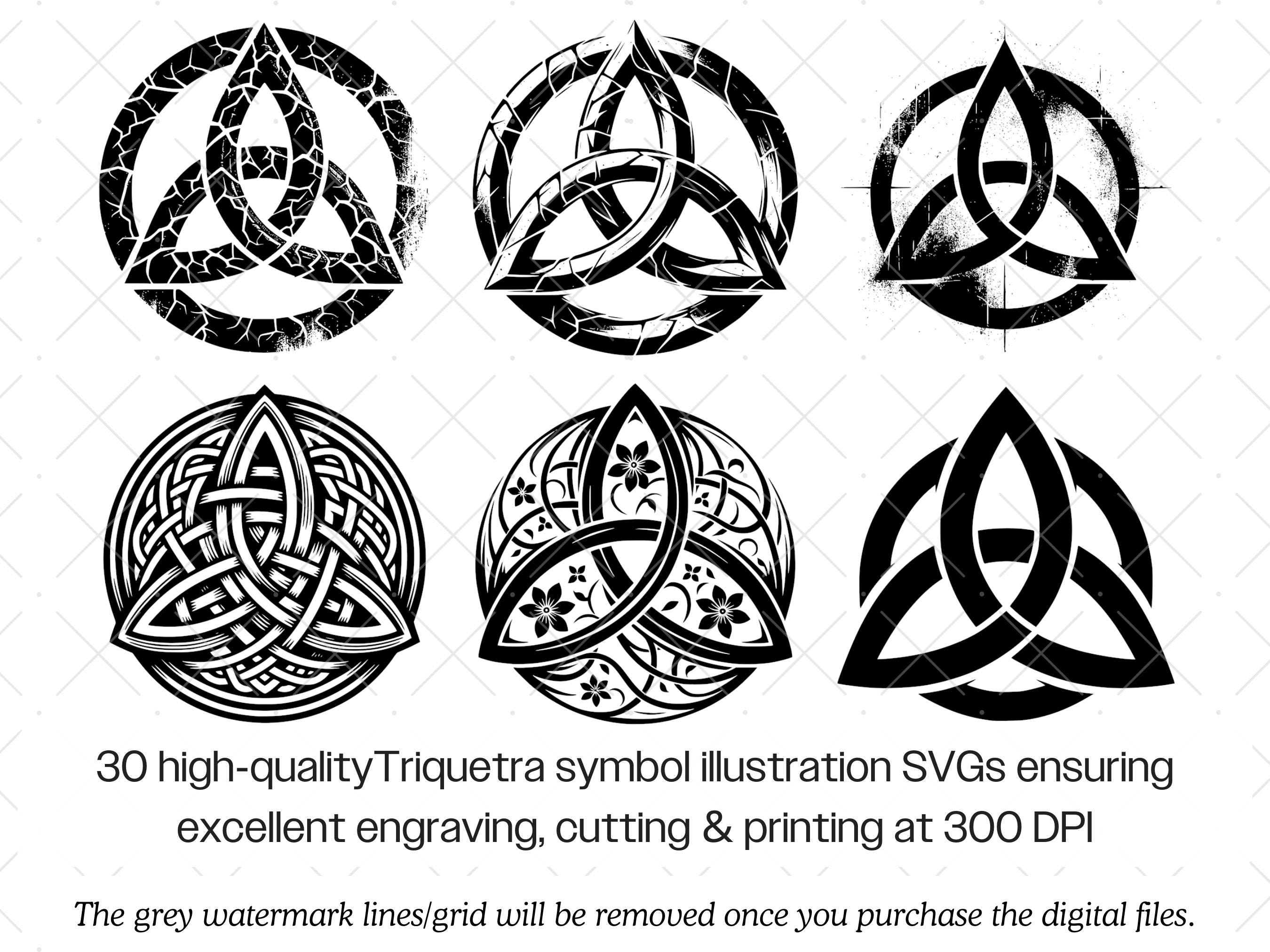 Triquetra SVG Bundle · Celtic Knot Trinity Symbol Irish Pagan Triquetra ...