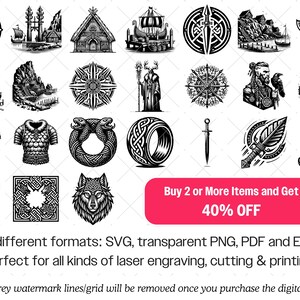Viking SVG Bundle · Norse Mythology Warrior Scandinavian Rune Viking ...