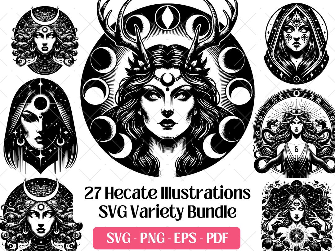 Hecate Goddess SVG Bundle · Wiccan Pagan Witchcraft Mythology Hecate ...
