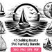 Sailboat SVG Bundle, Nautical Sailing Vector Clipart Png, Laser Cutting ...