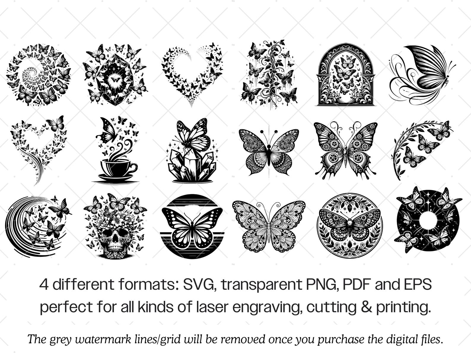 Butterfly SVG Bundle · Floral Monarch Nature Boho Butterfly Design ...