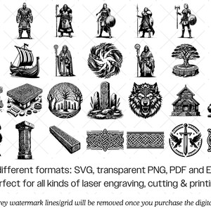 Viking SVG Bundle · Norse Mythology Warrior Scandinavian Rune Viking ...